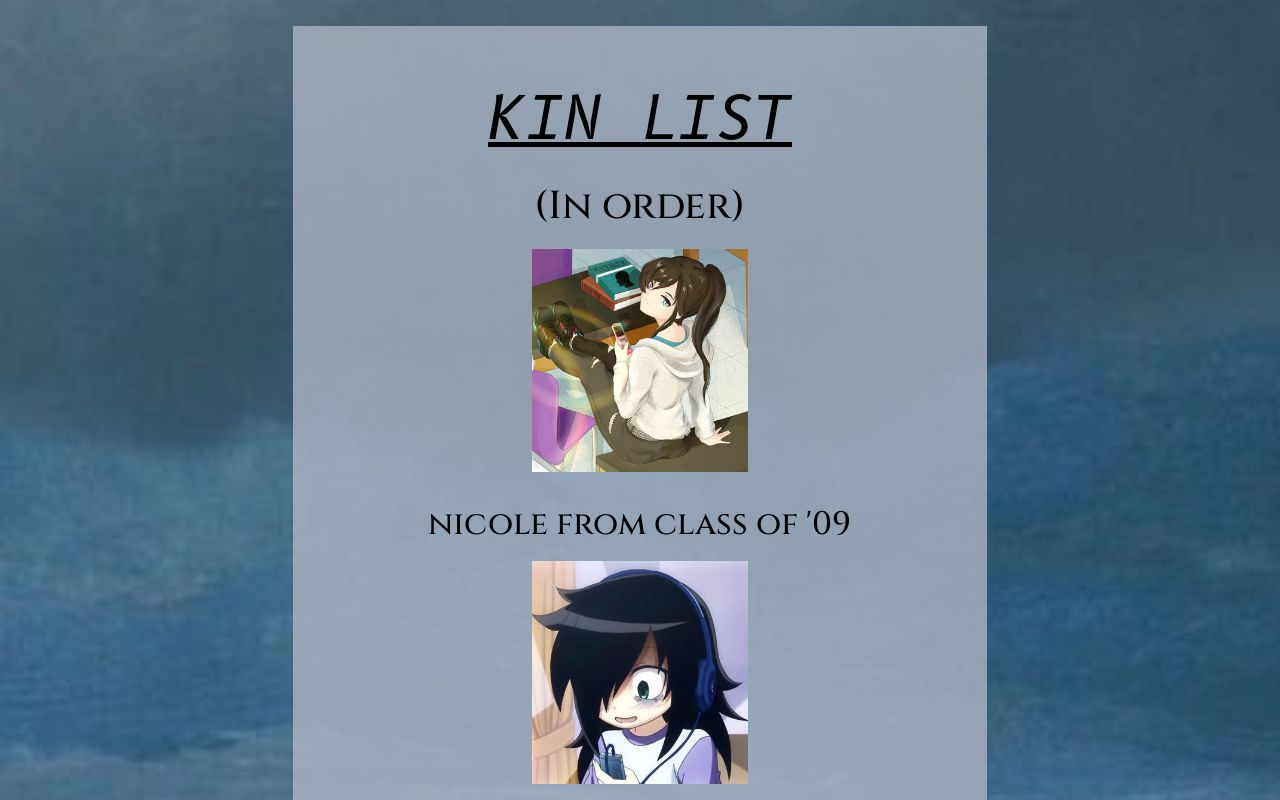 Kin list